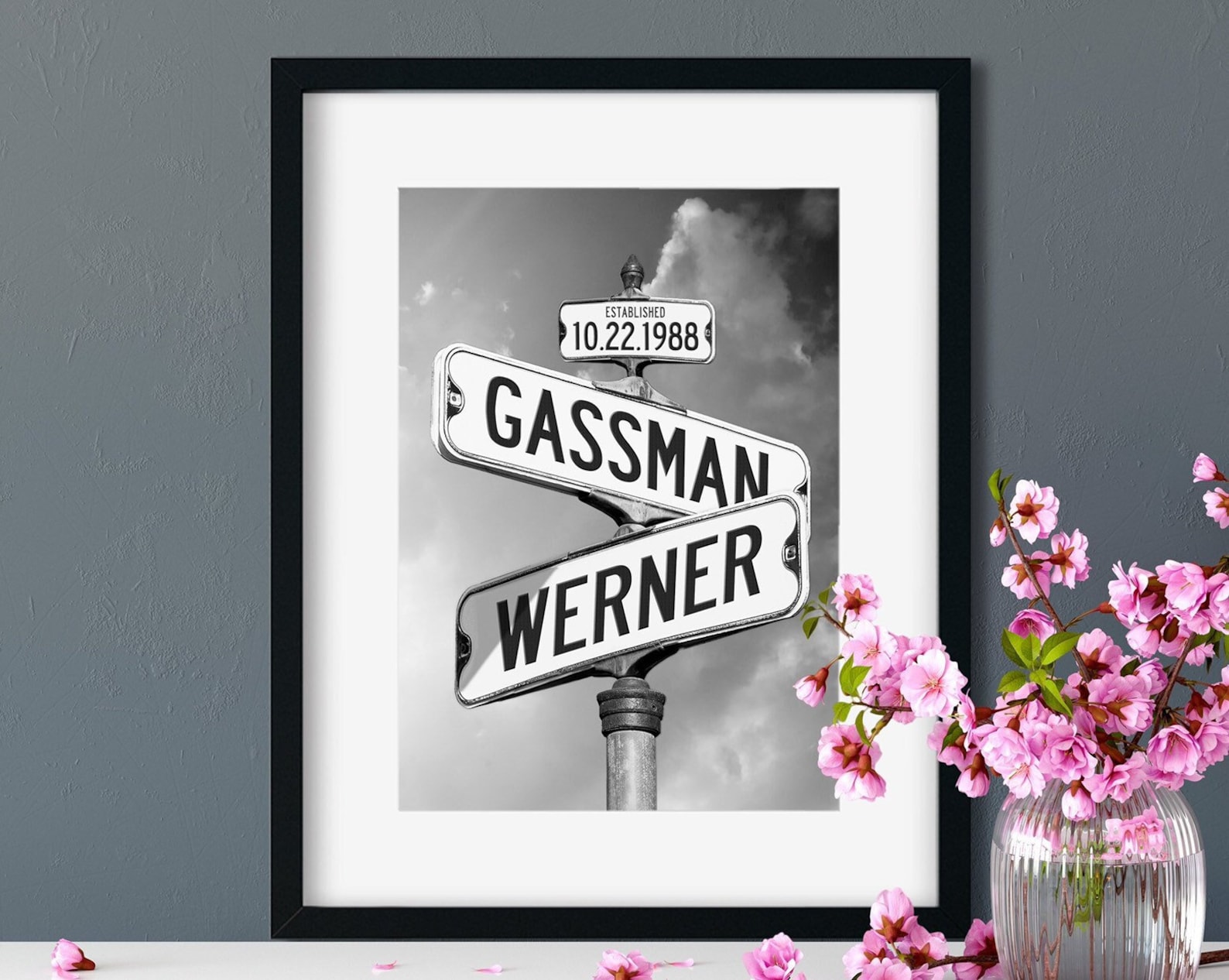 Wedding Road Signs Personalized Photo Art With Wedding Date - Etsy