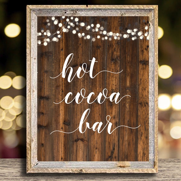 Printable Cocoa Bar Sign - Etsy