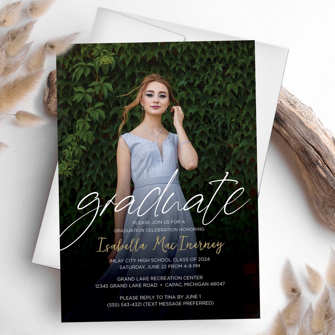 Graduation Party Invitation With Photo - Etsy