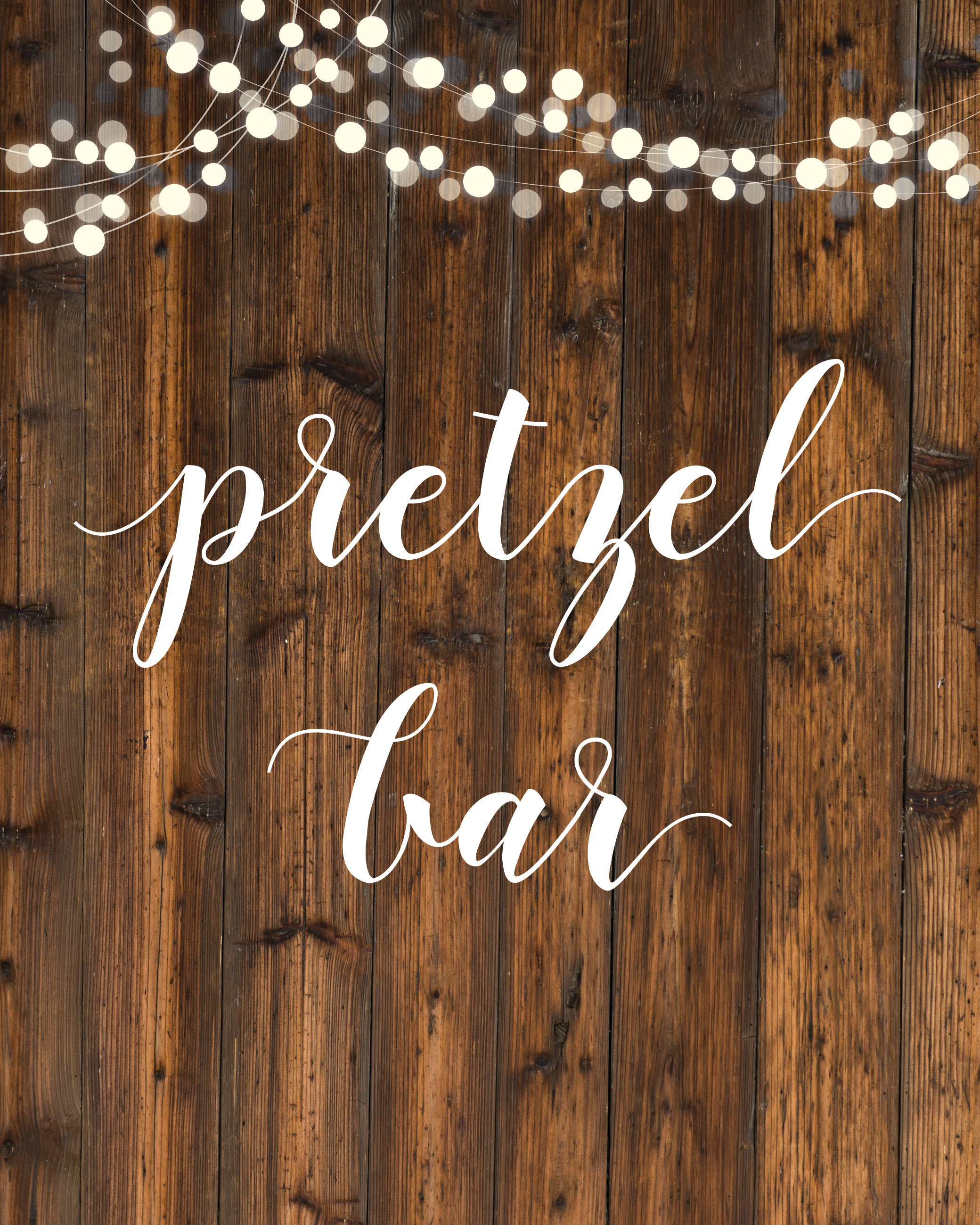 Pretzel Bar Instant Download Printable Sign - Etsy