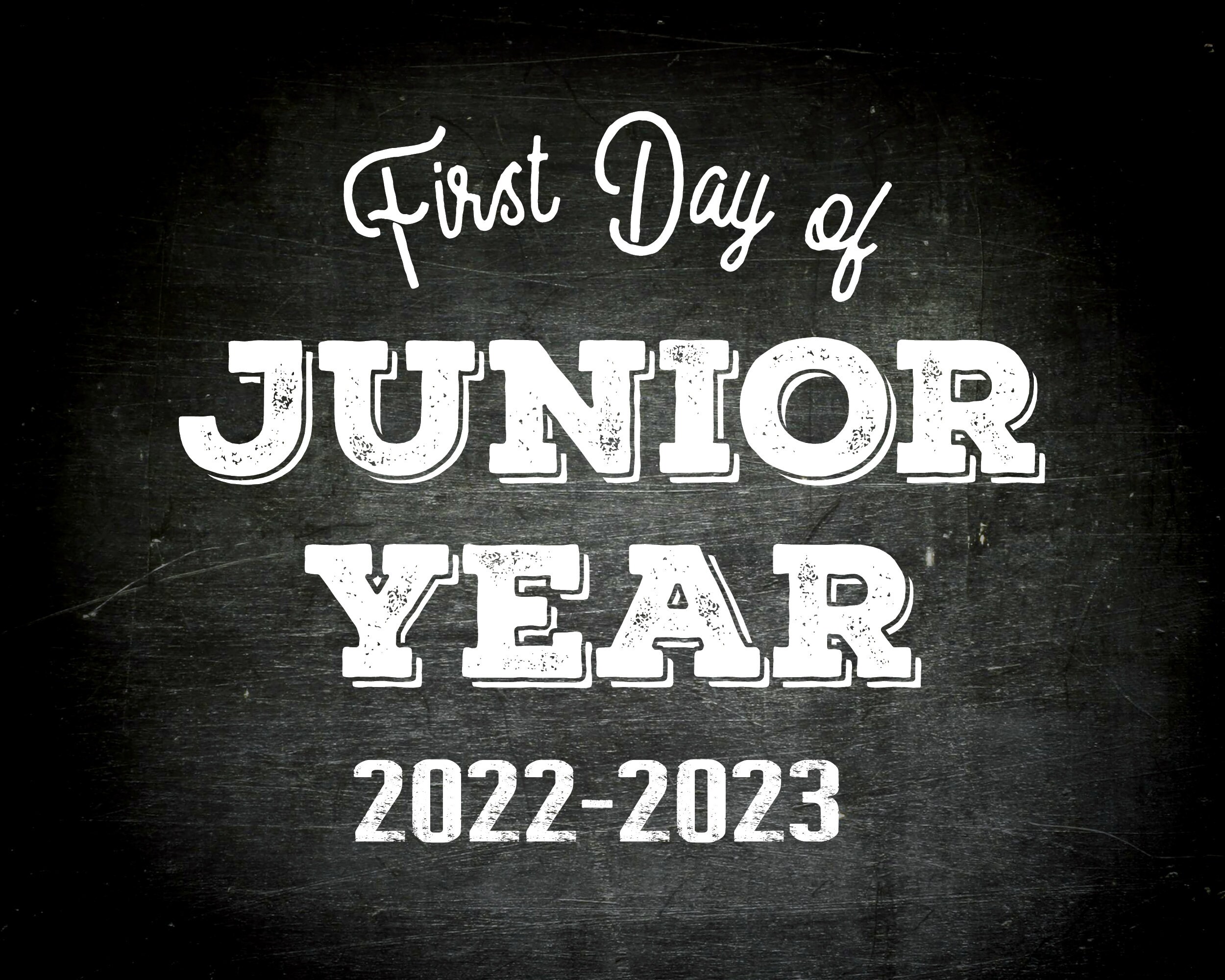 First Day of Junior Year Printable Back to School Sign - Etsy
