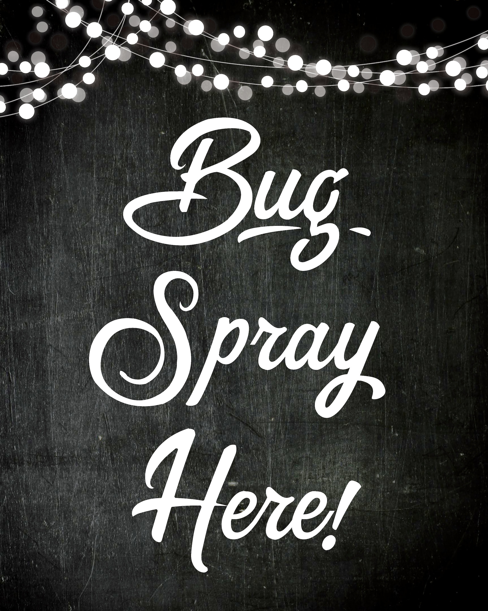 Instant Download Printable Bug Spray Party Sign | Etsy