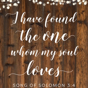 Song of Solomon Wedding Sign: Rustic Love Quote (digital Download) - Etsy