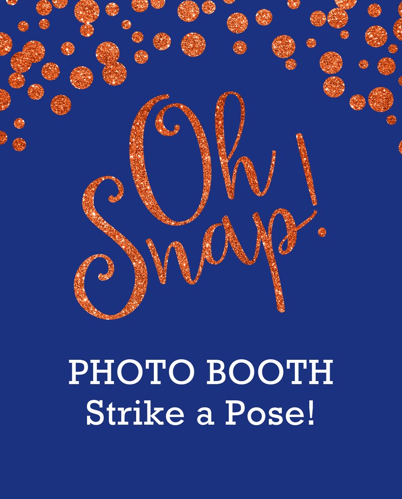 Printable Oh Snap Photo Booth Sign | Etsy