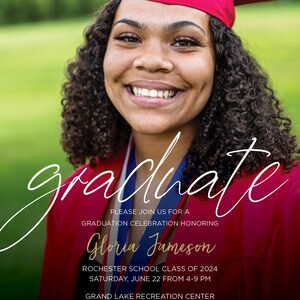 Graduation Party Invitation With Photo - Etsy