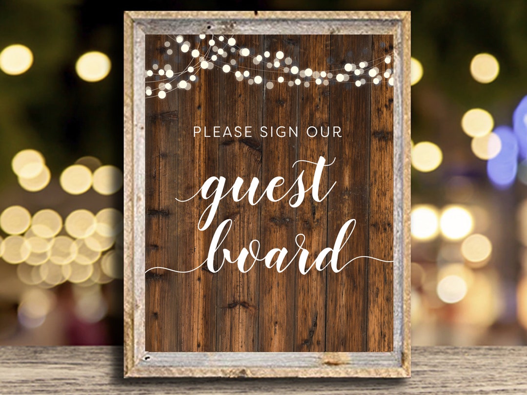 Please Sign Our Guest Board Instant Download Printable Sign - Etsy