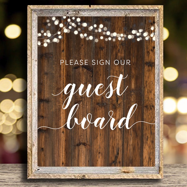 Guest Signing Board - Etsy