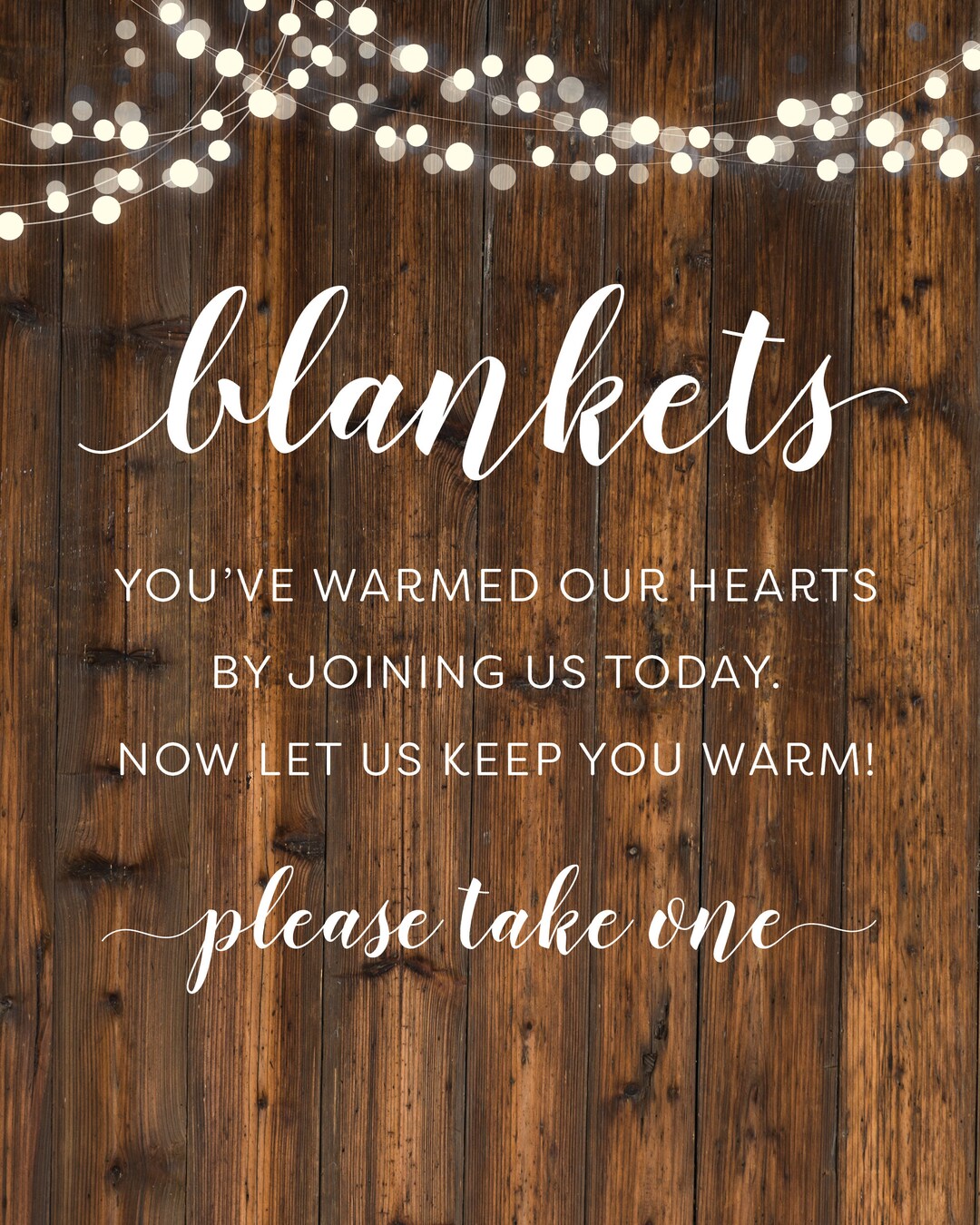 Blankets Printable Sign - Etsy