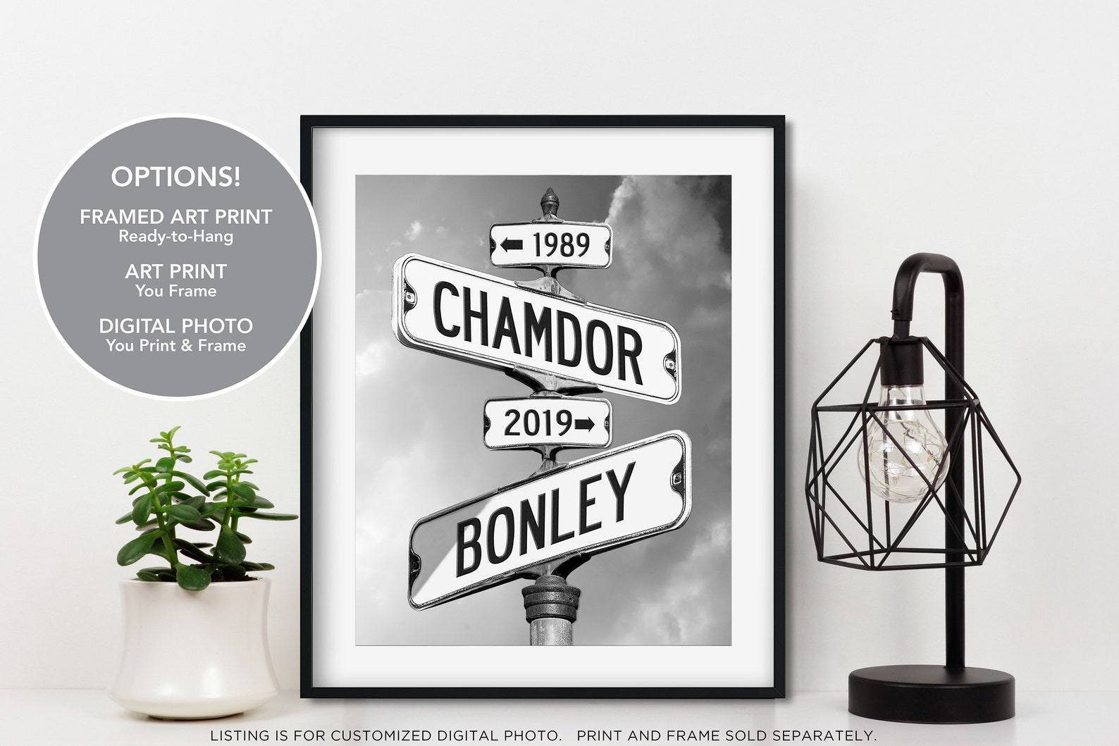 Personalized Wedding Date Street Signs Customized for You, Framed or ...