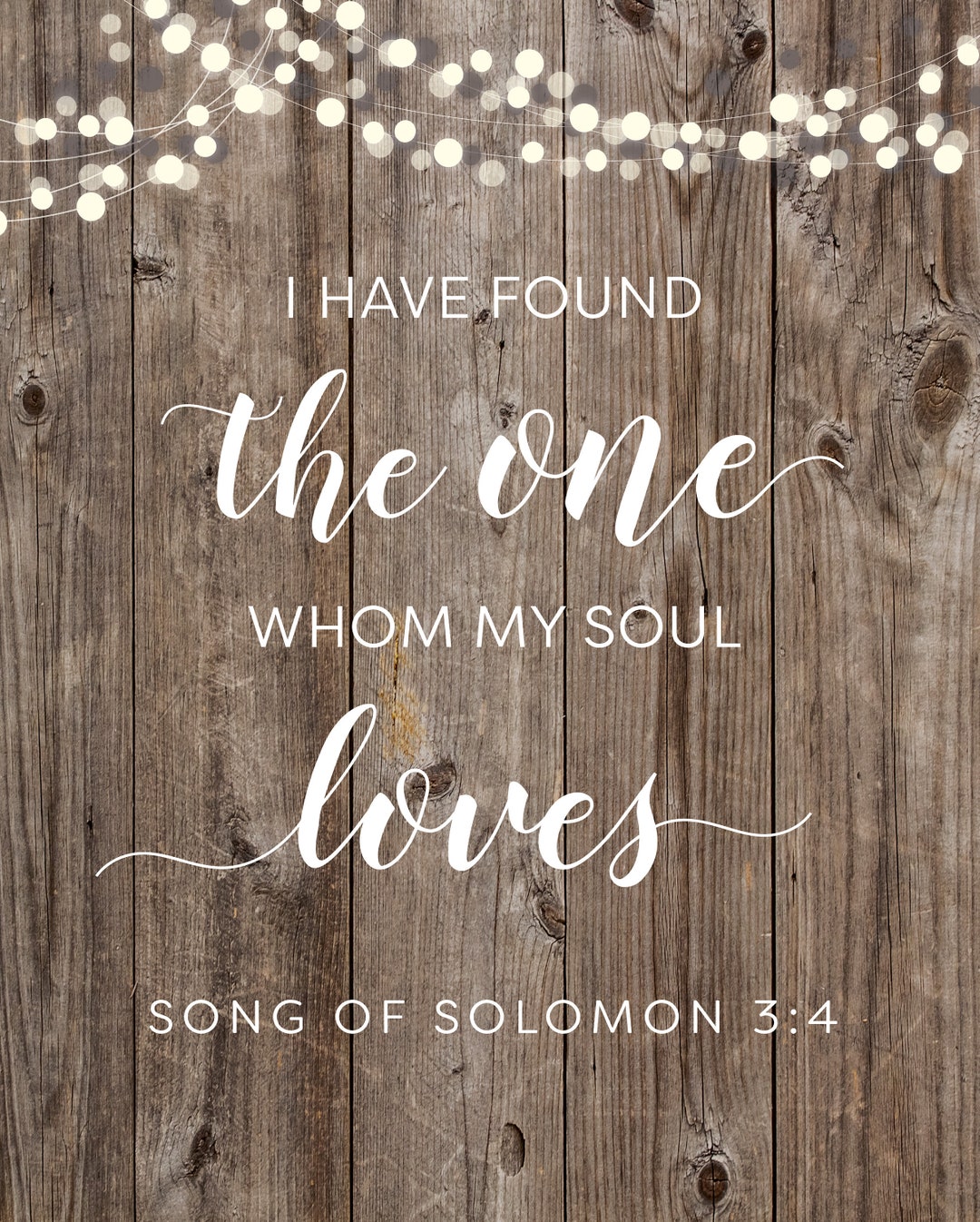 Printable Song of Solomon Sign the One My Soul Loves With Weathered ...