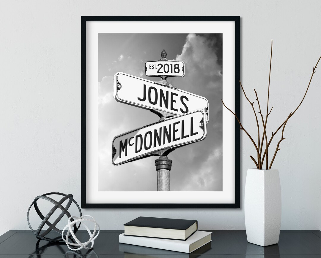 Wedding Street Signs Art Print Custom Photo You Frame - Etsy