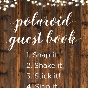 Instant Download Printable Polaroid Guest Book Sign - Etsy