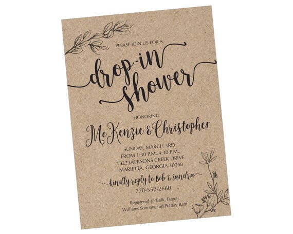 Drop in Shower Invitation Personalized for You - Etsy