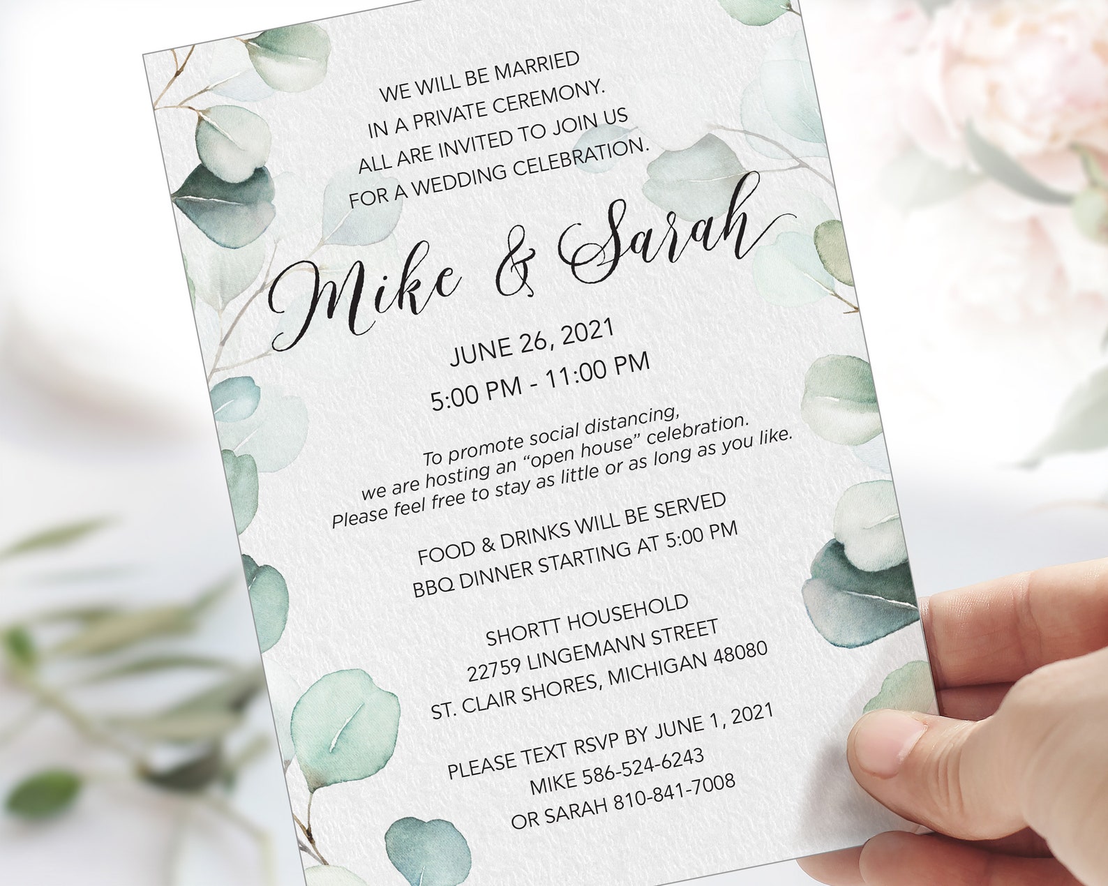 Celebra con nosotros invitación de recepción de boda con | Etsy