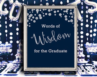 Printable Sign Words of Wisdom for the Graduate | Etsy