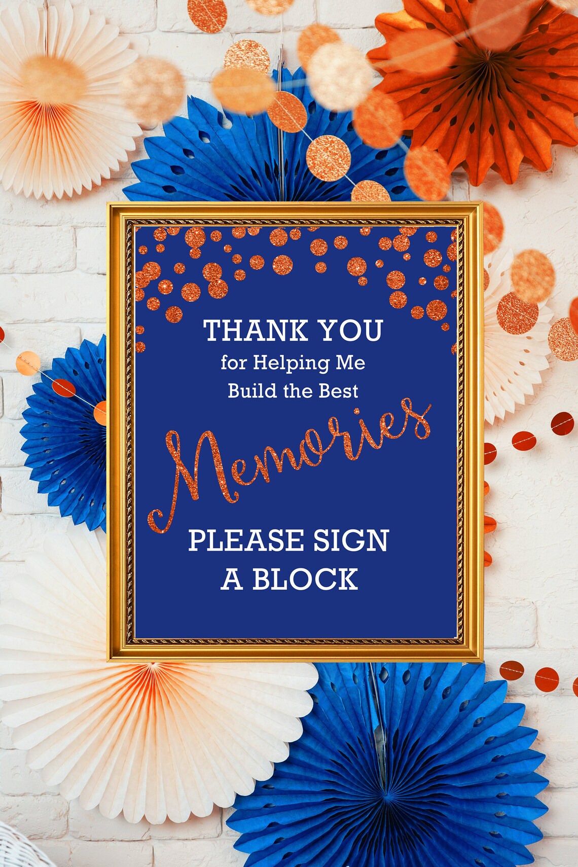 Instant Download Printable Thank You for Building Memories Sign Royal ...