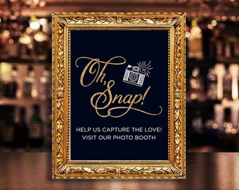 Printable Oh Snap Photo Booth Sign | Etsy