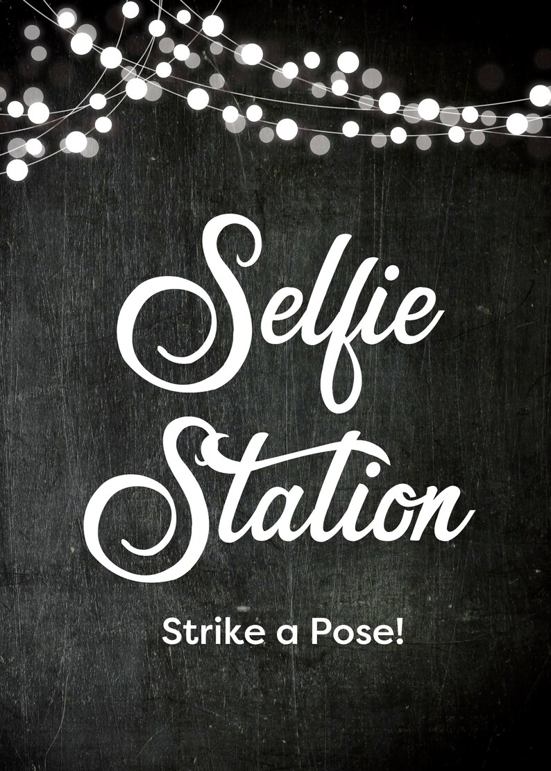 Instant Download Printable Selfie Station Party Sign - Etsy