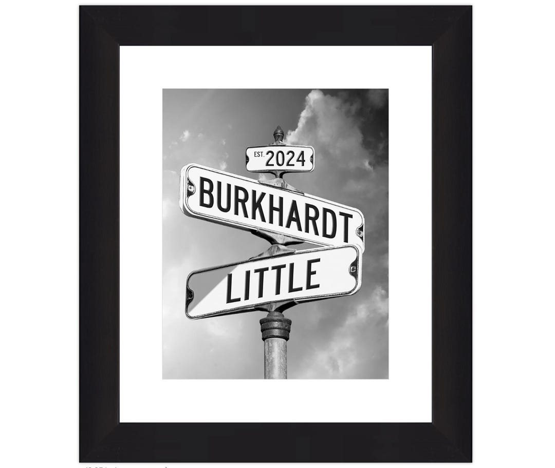 Wedding Road Signs Personalized Photo Art With Wedding Date and Names ...