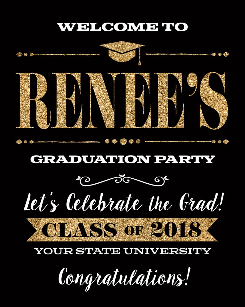 Printable Personalized Graduation Party Poster - Etsy