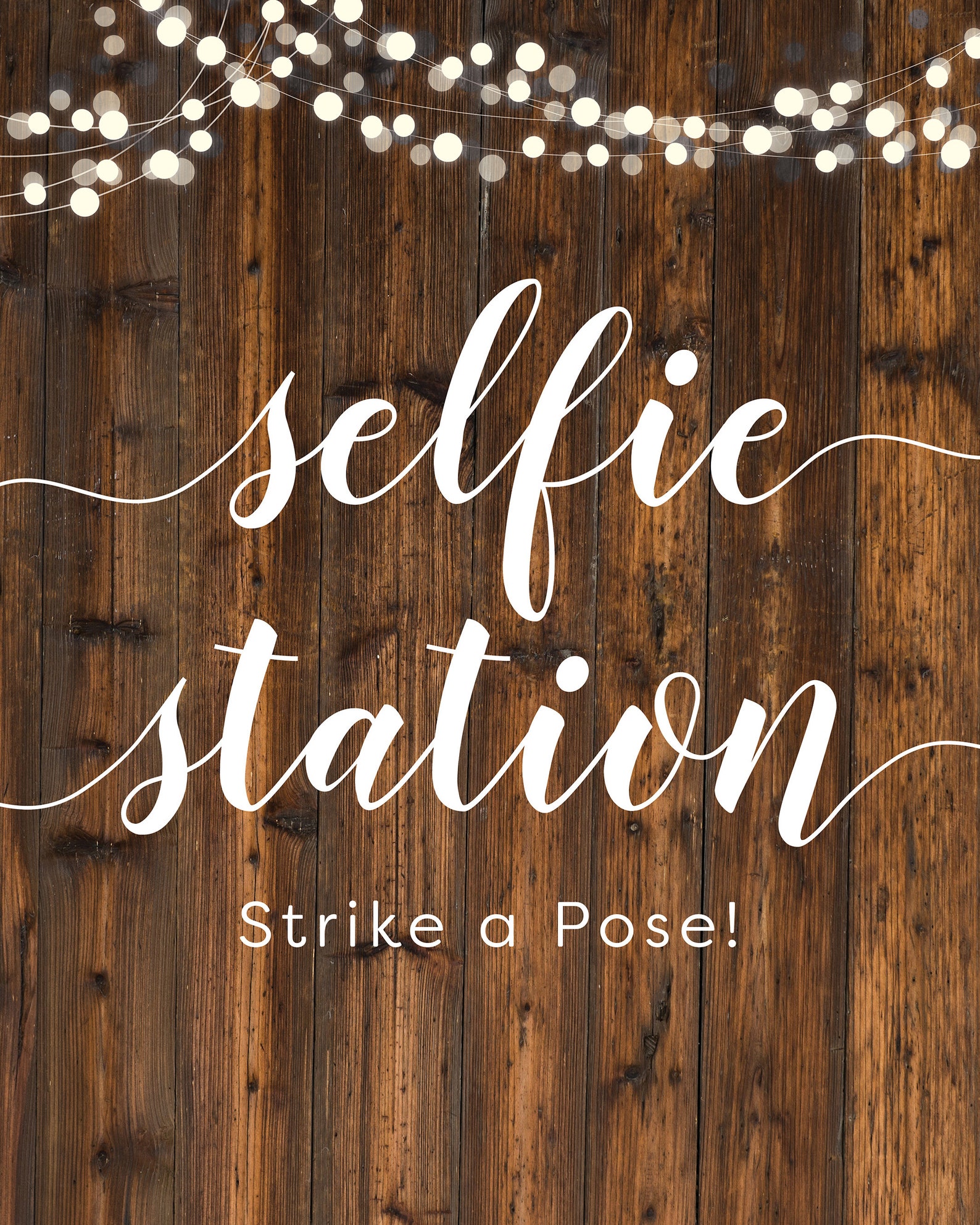 Instant Download Printable Selfie Station Sign - Etsy