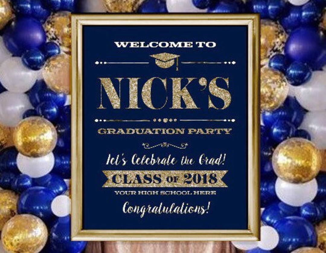 Printable Graduation Party Welcome Poster Personalized for You - Etsy