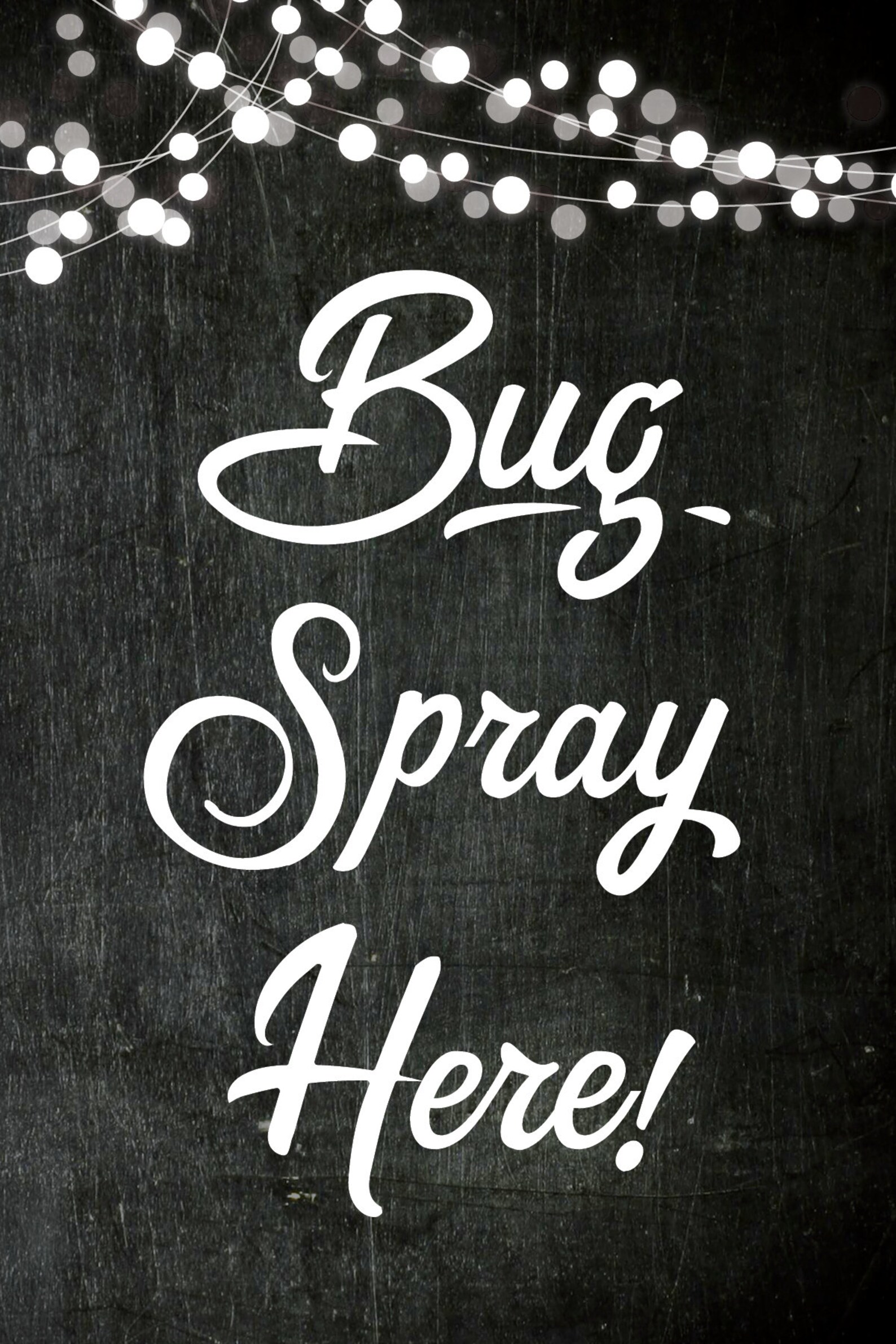 Instant Download Printable Bug Spray Party Sign | Etsy