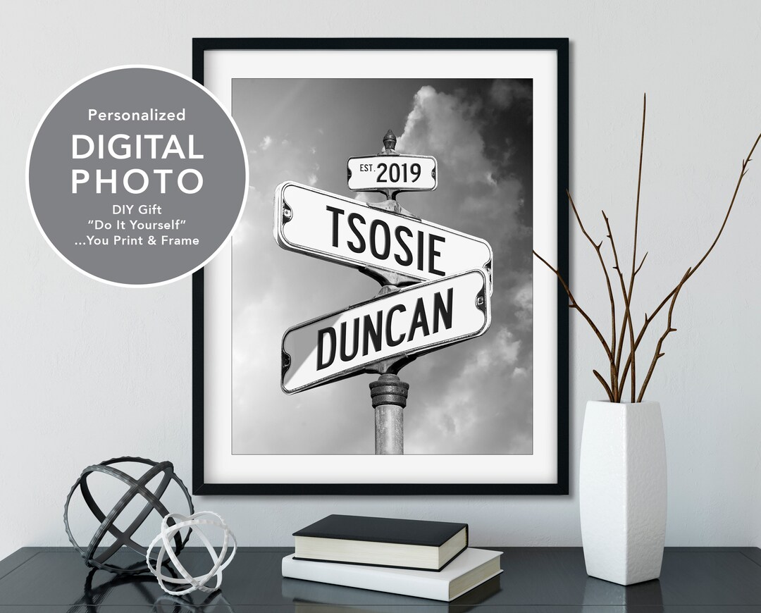 Printable Personalized Street Signs Digital Photo, You Print & Frame ...