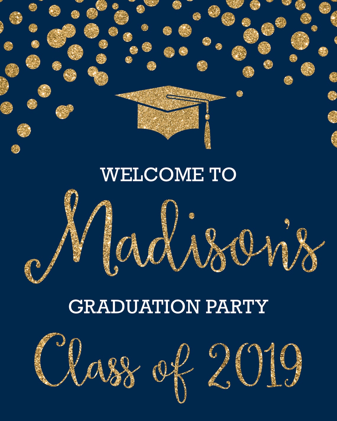 Personalized Printable Graduation Welcome Poster | Etsy