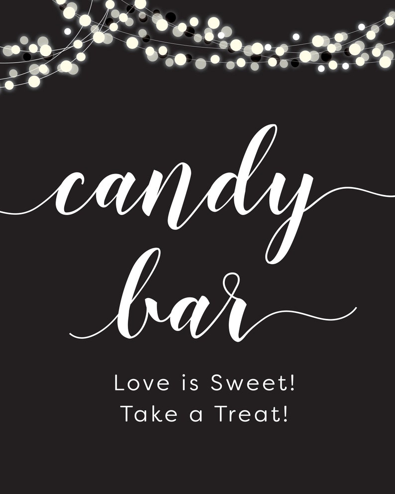 Printable Candy Bar Love is Sweet Take a Treat Sign - Etsy