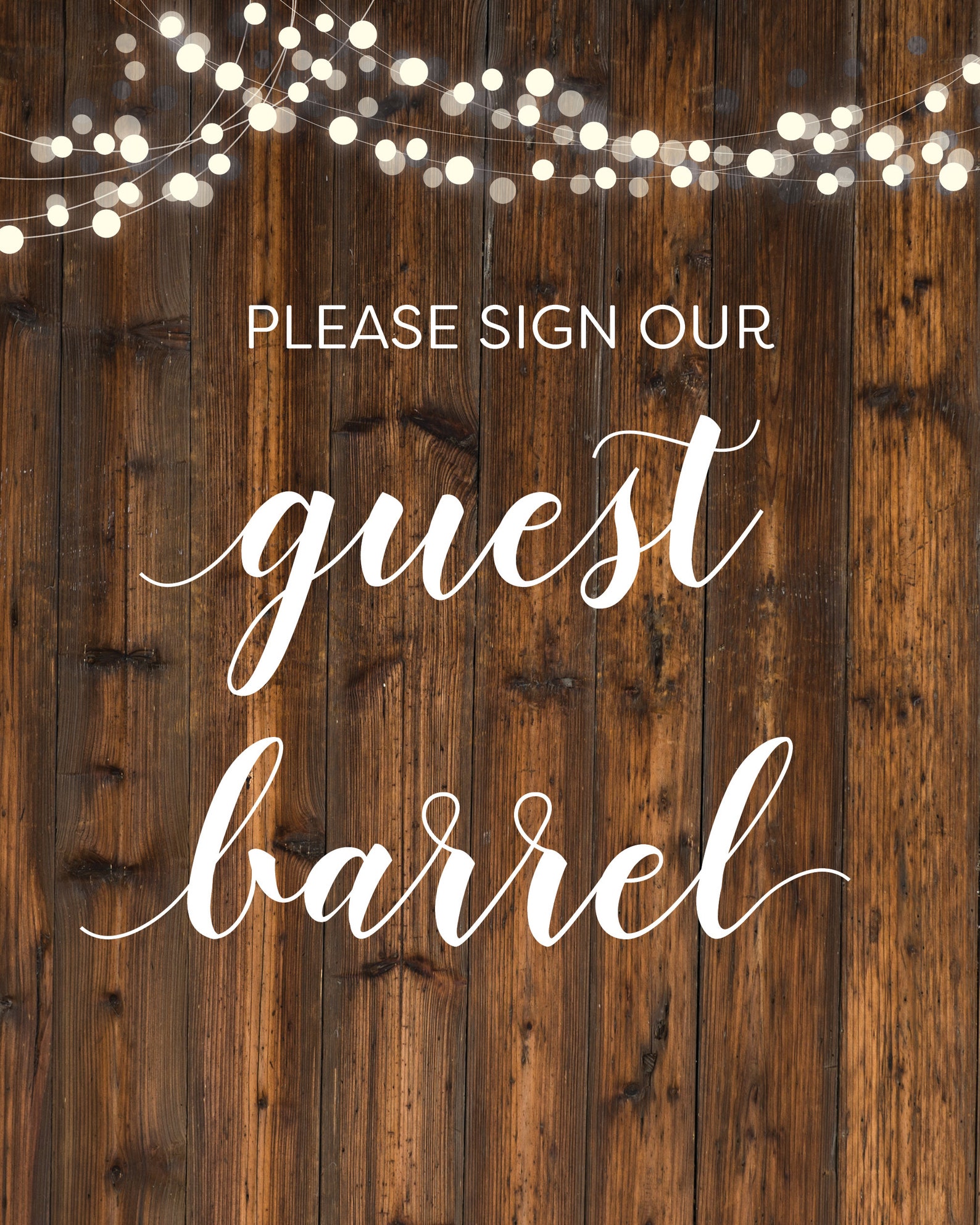 Please Sign Our Guest Barrel Instant Download Printable Sign - Etsy