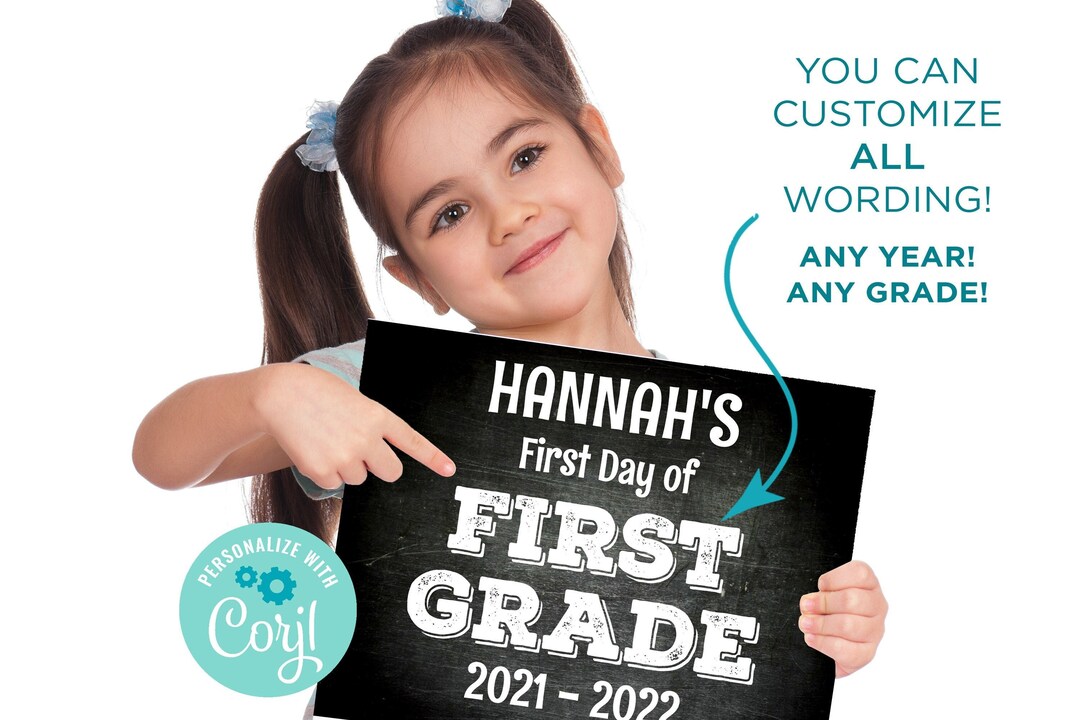 First Day of School Editable Template - Etsy