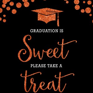 Printable Sign Graduation is Sweet Please Take a Treat - Etsy