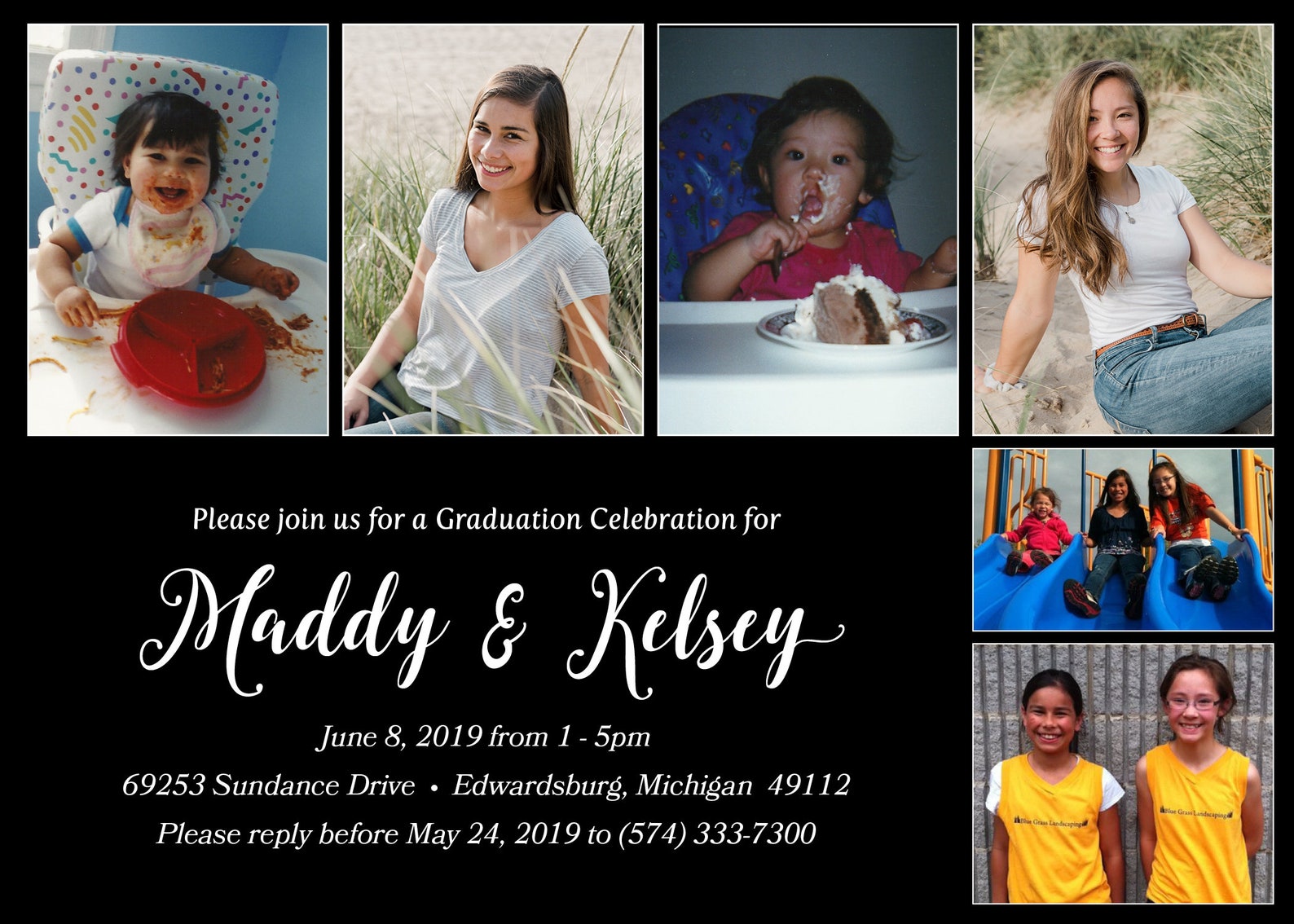 Twins Graduation Invitation With Photos | Etsy