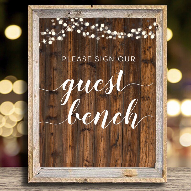 Guest Bench Sign - Etsy