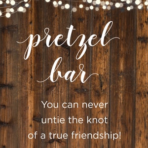 Instant Download Printable Pretzel Bar Sign - Etsy