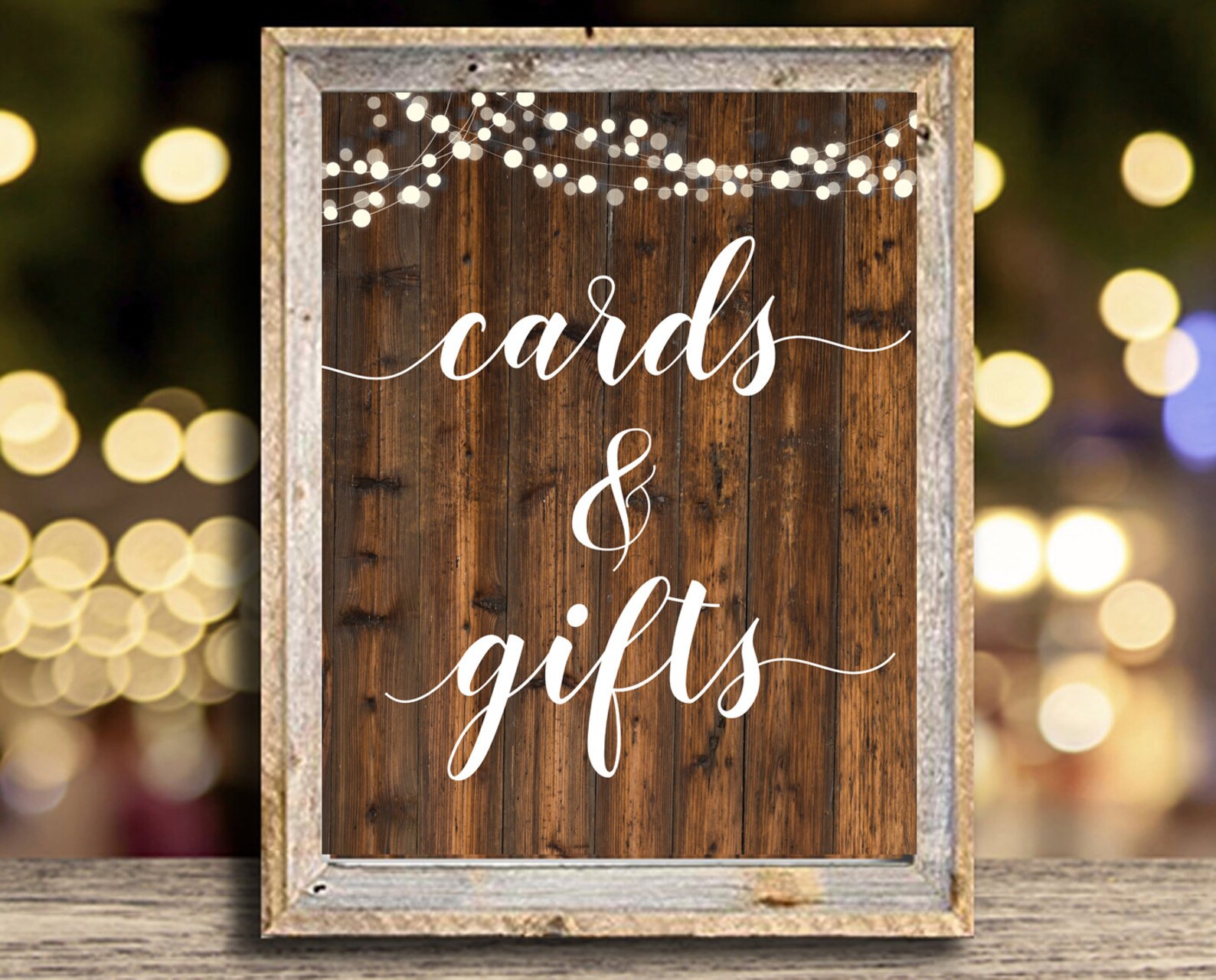 Printable Cards and Gifts Sign Instant Download Rustic - Etsy