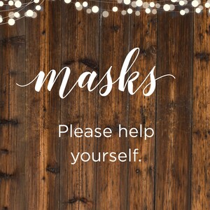 Instant Download Printable Masks Please Help Yourself Sign - Etsy