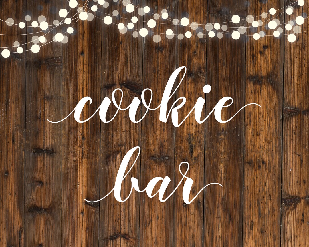 Cookie Bar Instant Download Printable Sign Rustic 8x10 - Etsy