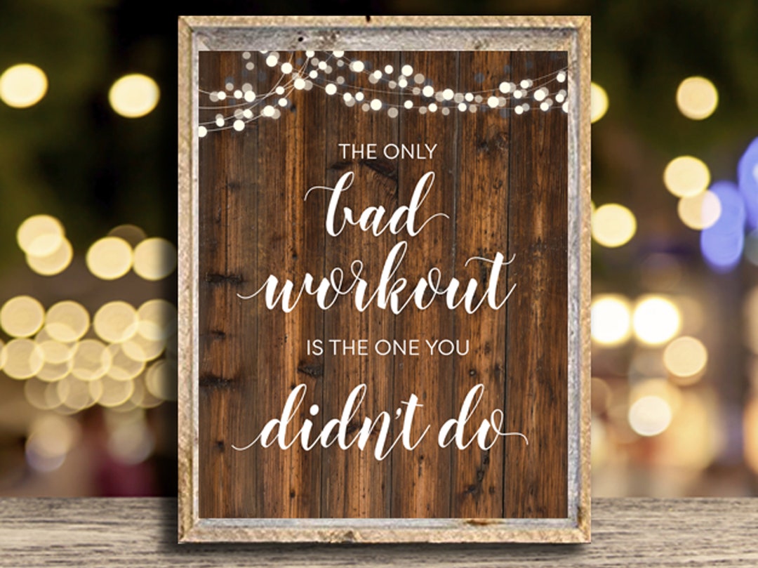 Motivational Workout Sign: Rustic Wood Print (11x14 Digital Download ...