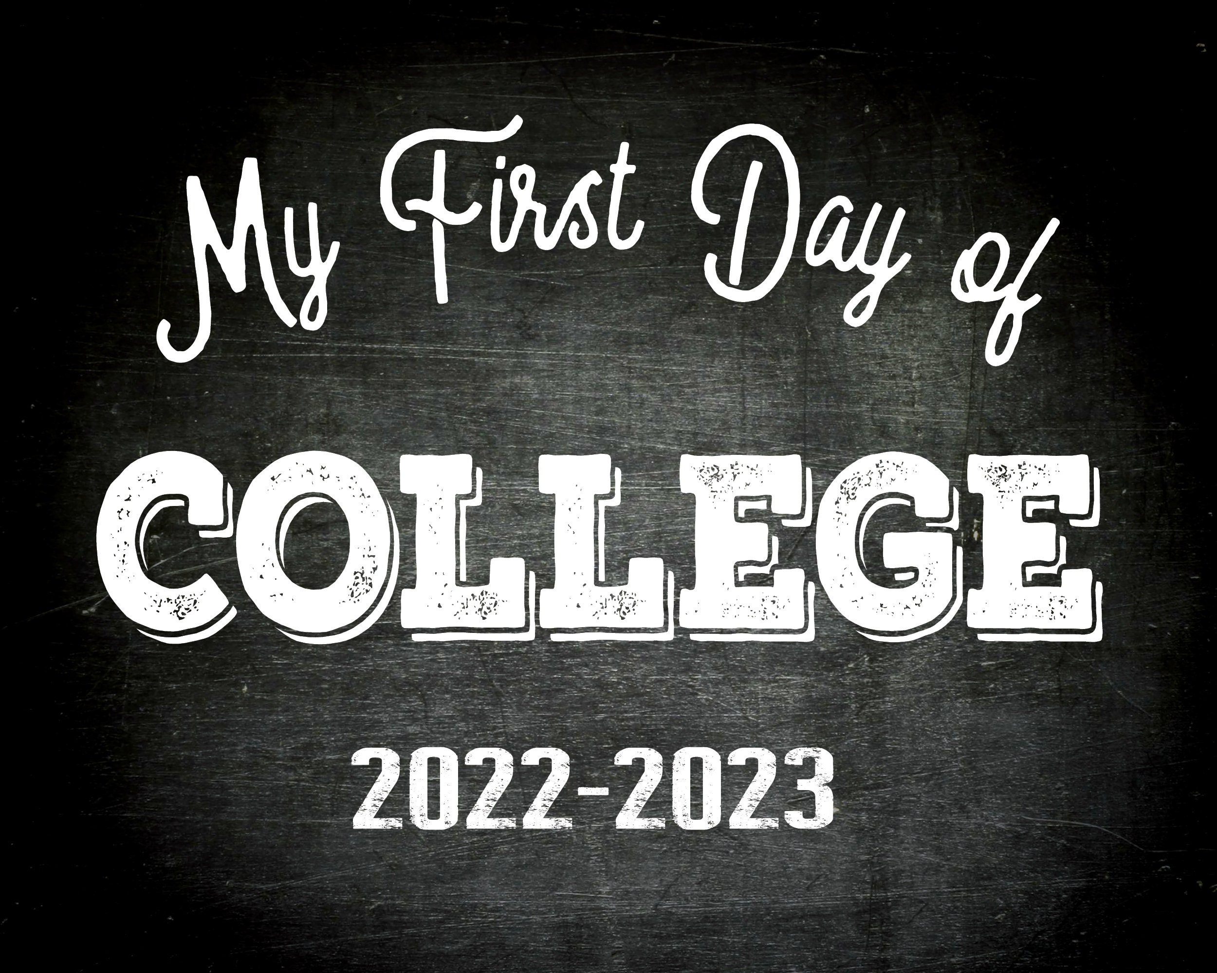 First Day of College Instant Download Printable Art - Etsy