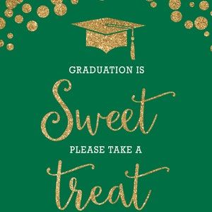 Printable Sign Graduation is Sweet Please Take a Treat - Etsy