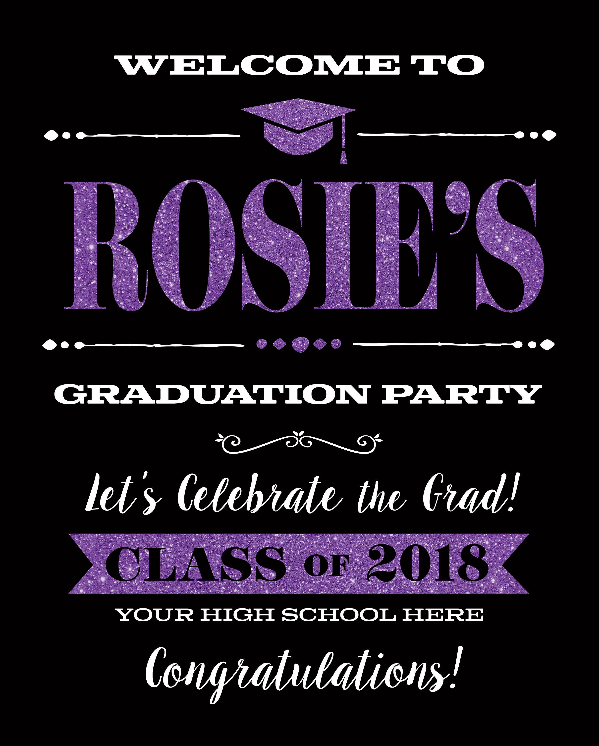 Printable Personalized Graduation Party Poster | Etsy