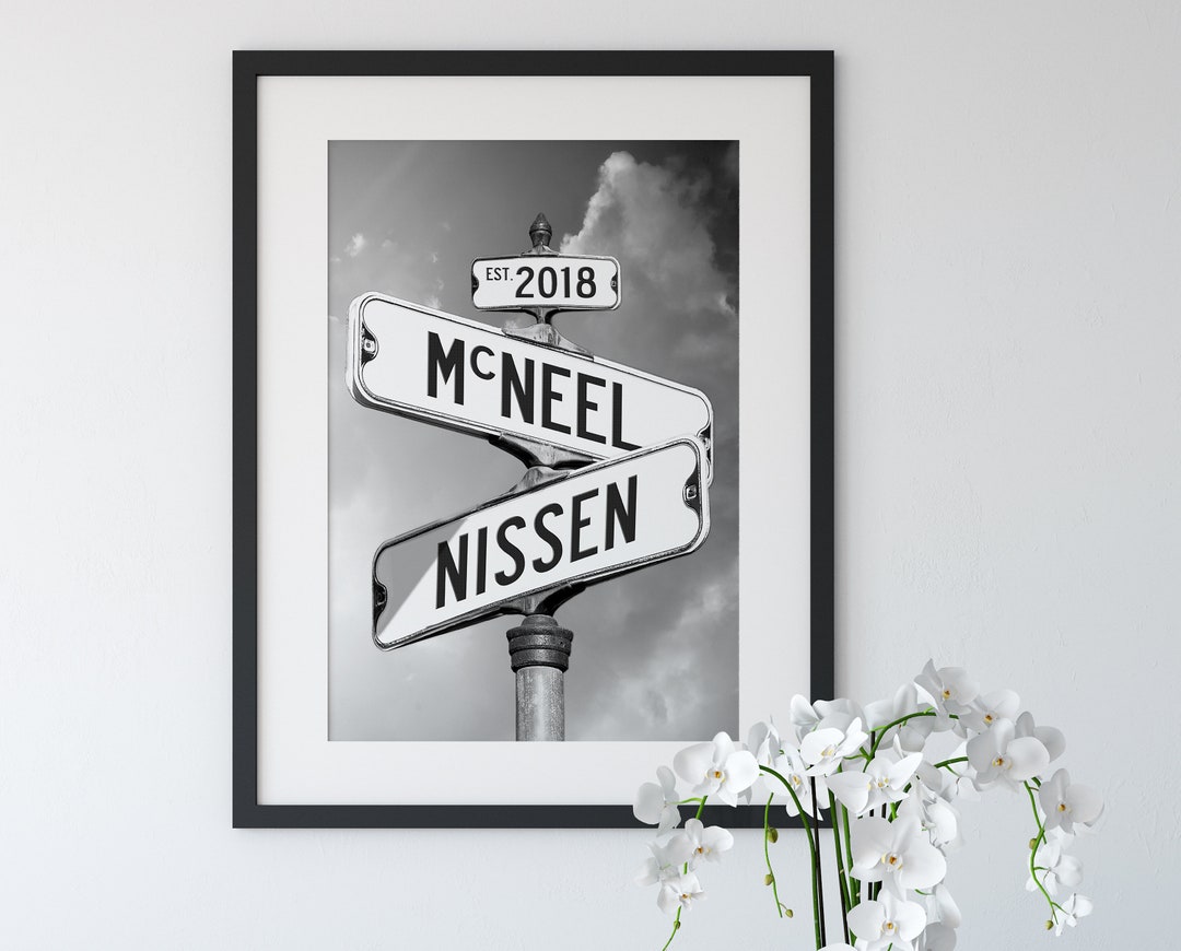 Personalized Street Signs Wedding Gift Framed Art - Etsy