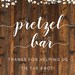 Instant Download Printable Pretzel Bar Sign, Rustic Wedding Decor - Etsy