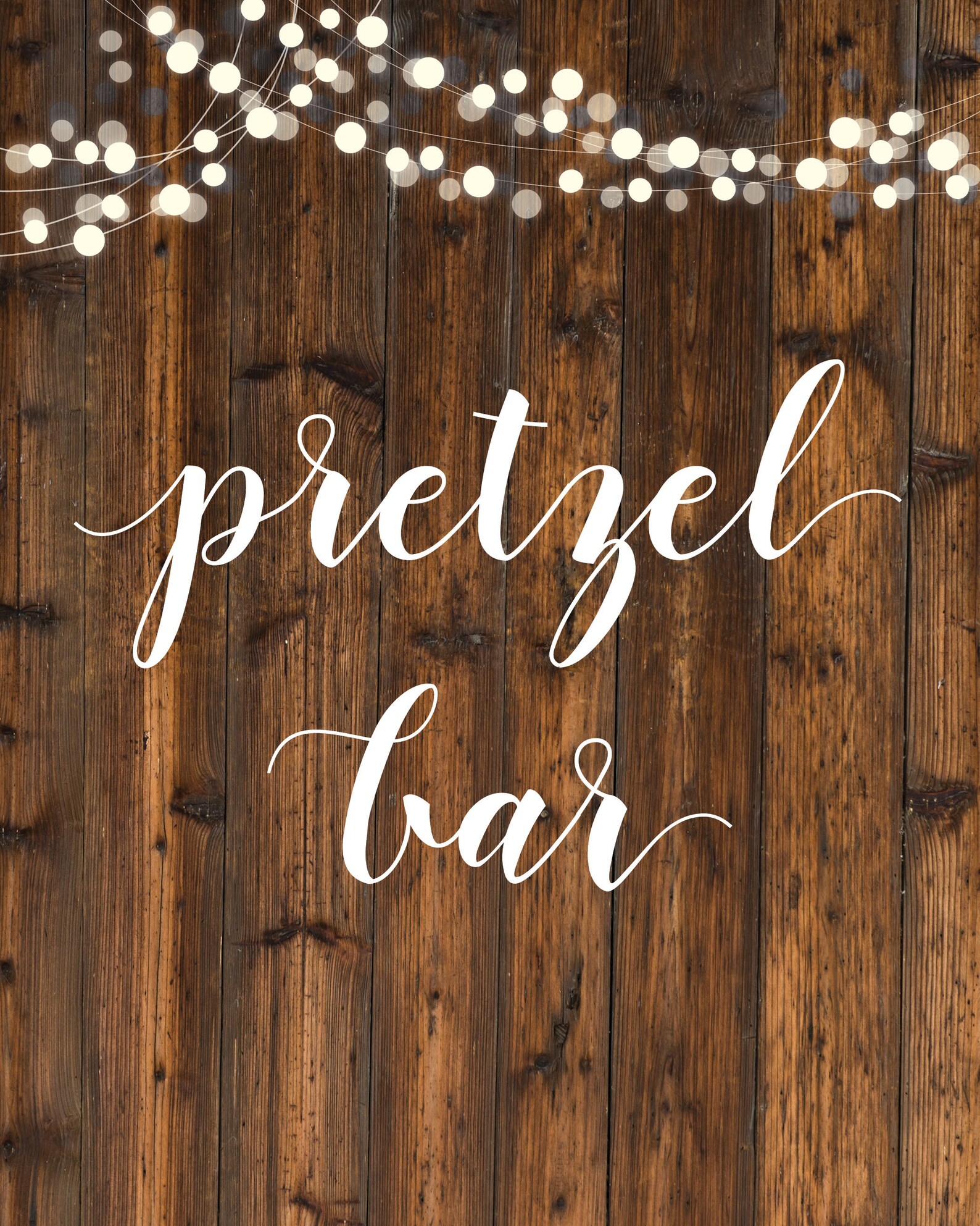 Pretzel Bar Instant Download Printable Sign - Etsy
