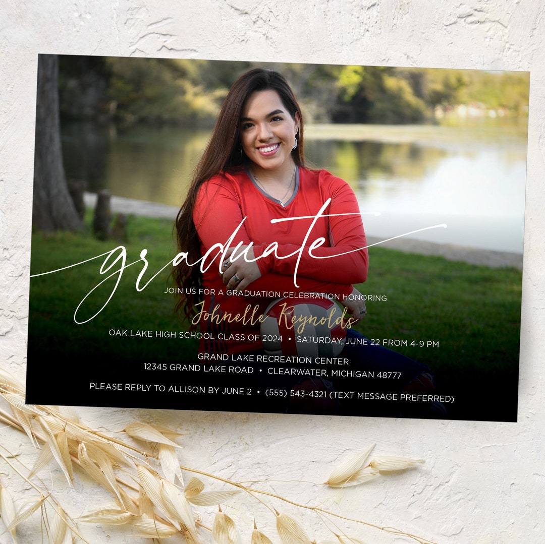 Personalized Digital Graduation Invitation With Photo - Etsy