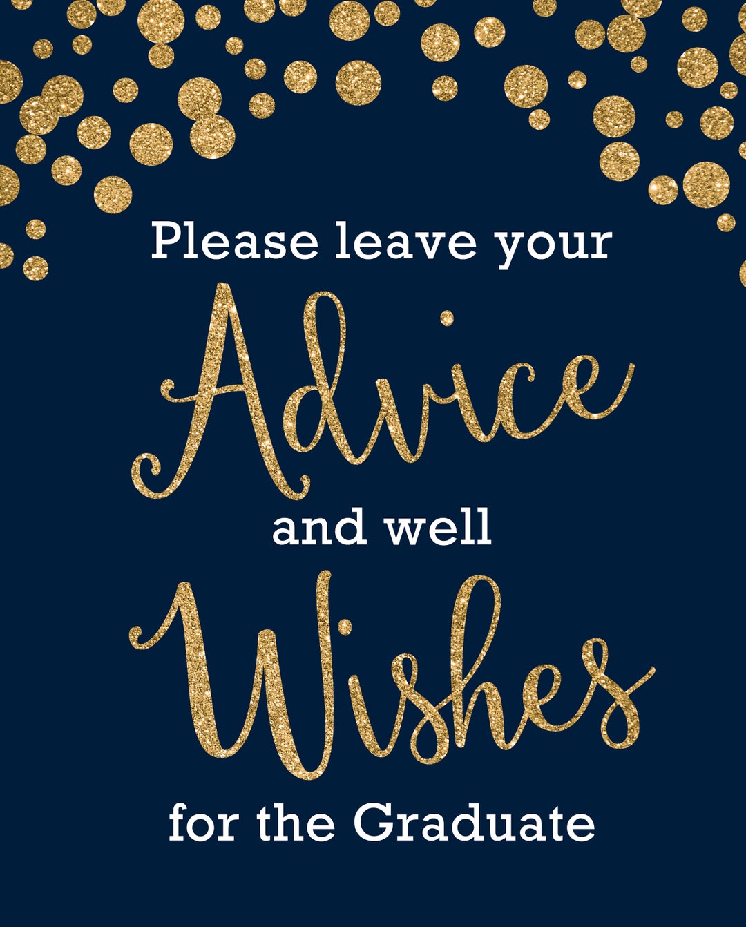 Printable Sign Please Leave Your Advice and Well Wishes for the ...