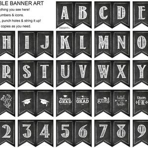 Make Your Own Banner Instant Download Printable Chalk Board Alphabet ...