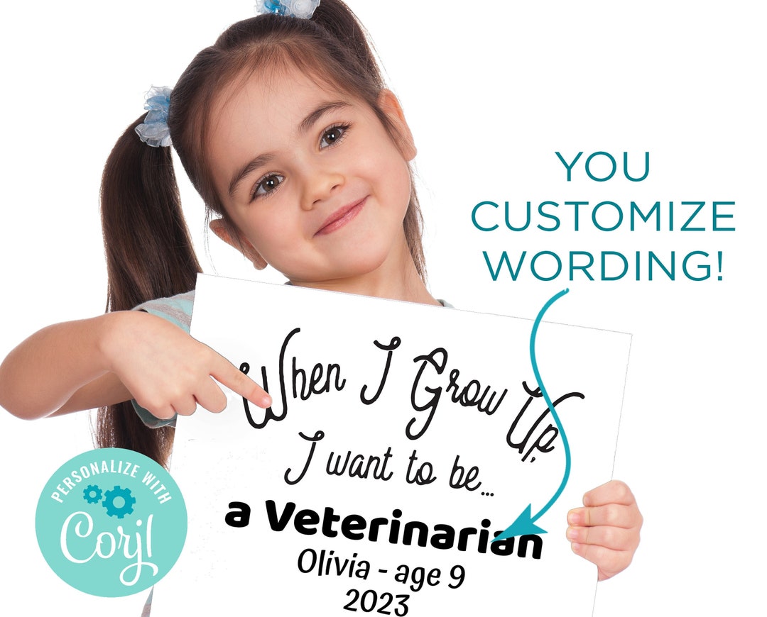 Digital Template Printable When I Grow up I Want to Be - Etsy UK